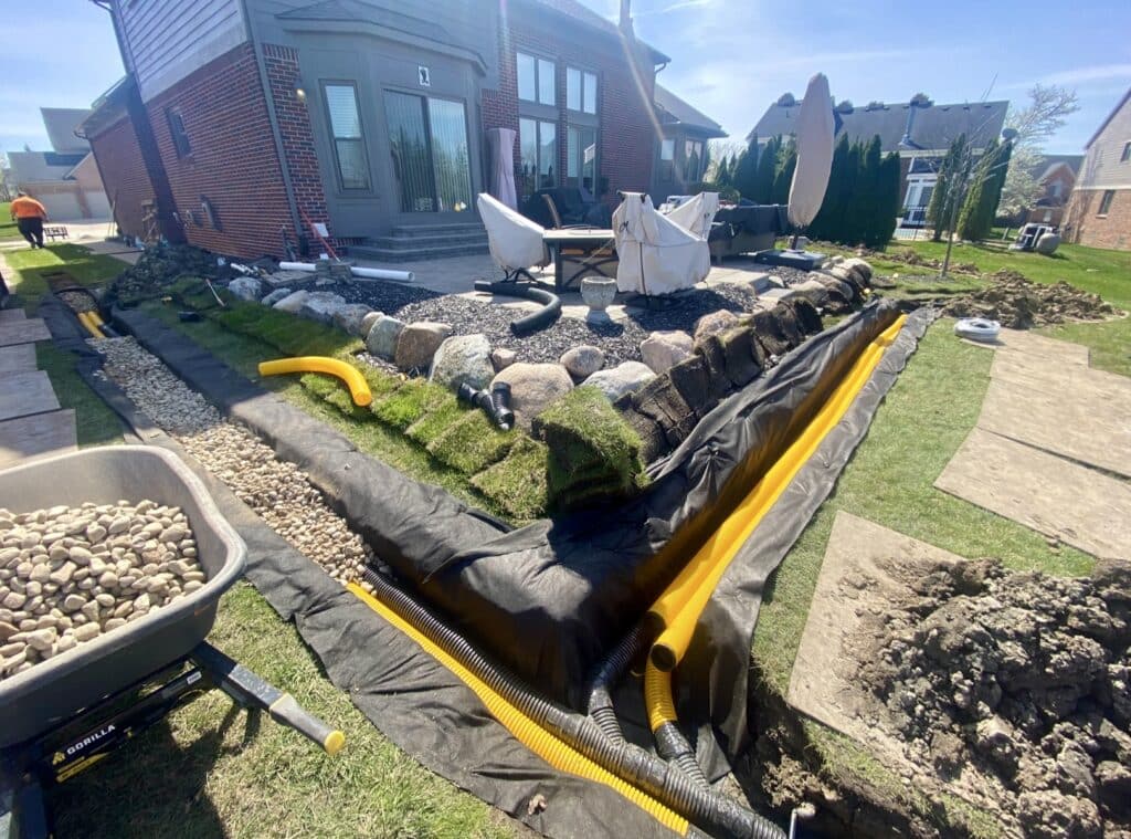How a French Drain Prevents Yard Flooding | Drainage Solutions
